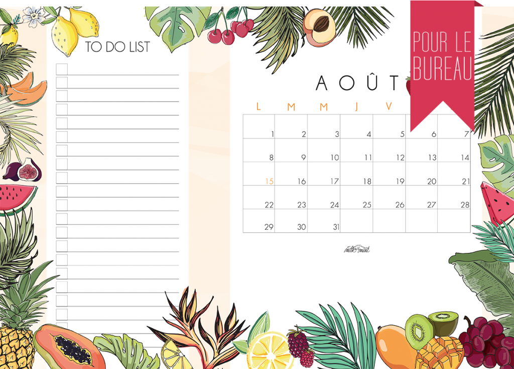 CALENDRIER D’AOÛT – Milk with mint