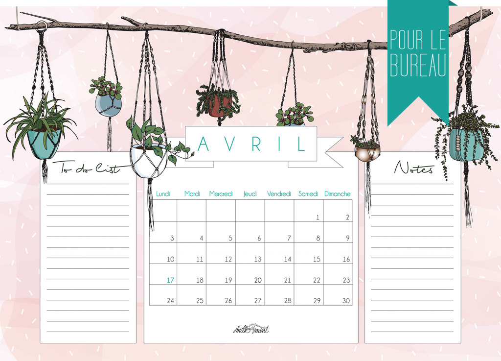 CALENDRIER D’AVRIL – Milk with mint