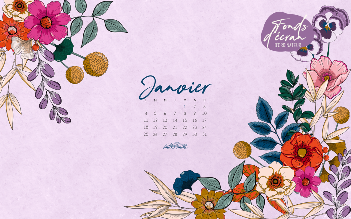 Fonds d’écran de Janvier 2021 – Milk with mint